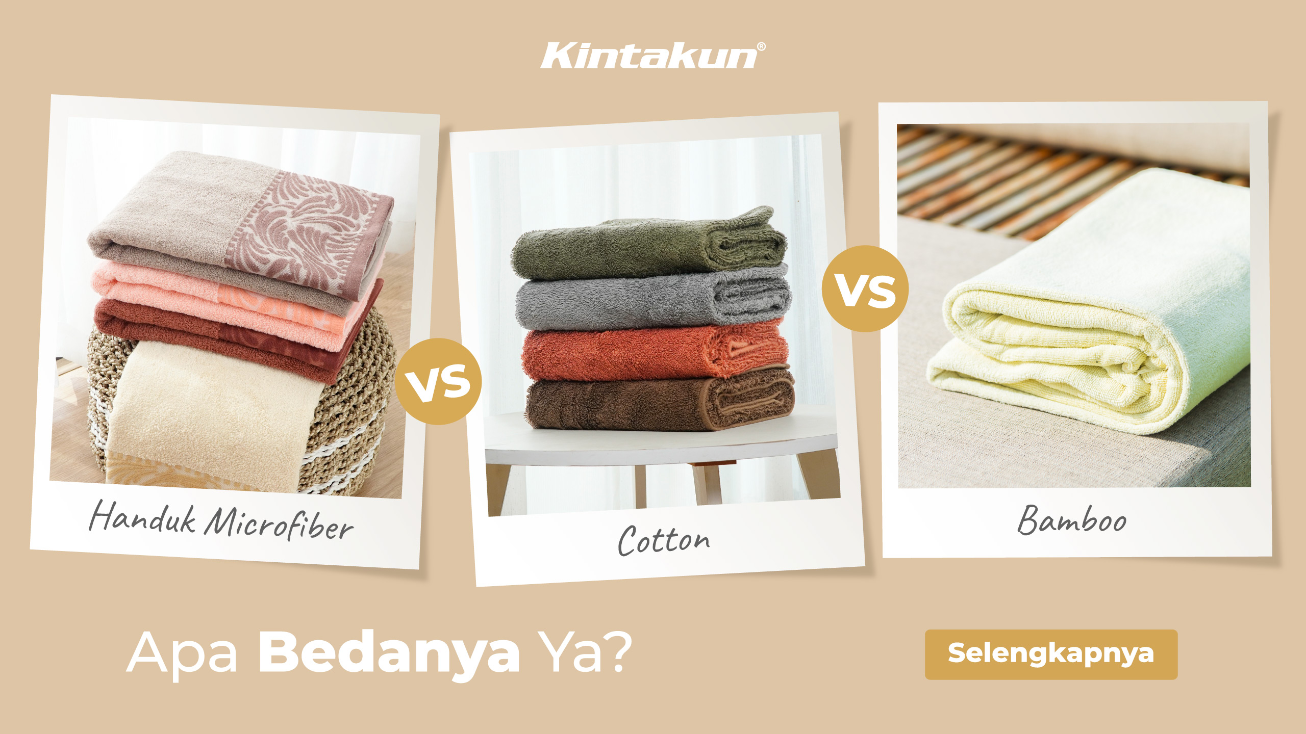 Handuk Microfiber VS Cotton VS Bamboo, Apa Bedanya Ya? - Kintakun Collections